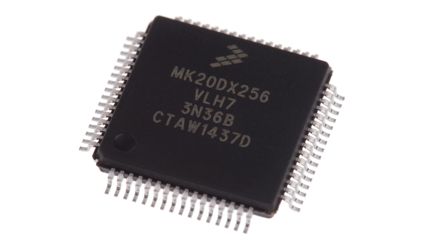 NXP MK20DX256VLH7 ARM Cortex M4 Microcontroller, Kinetis K2x, 72MHz ...