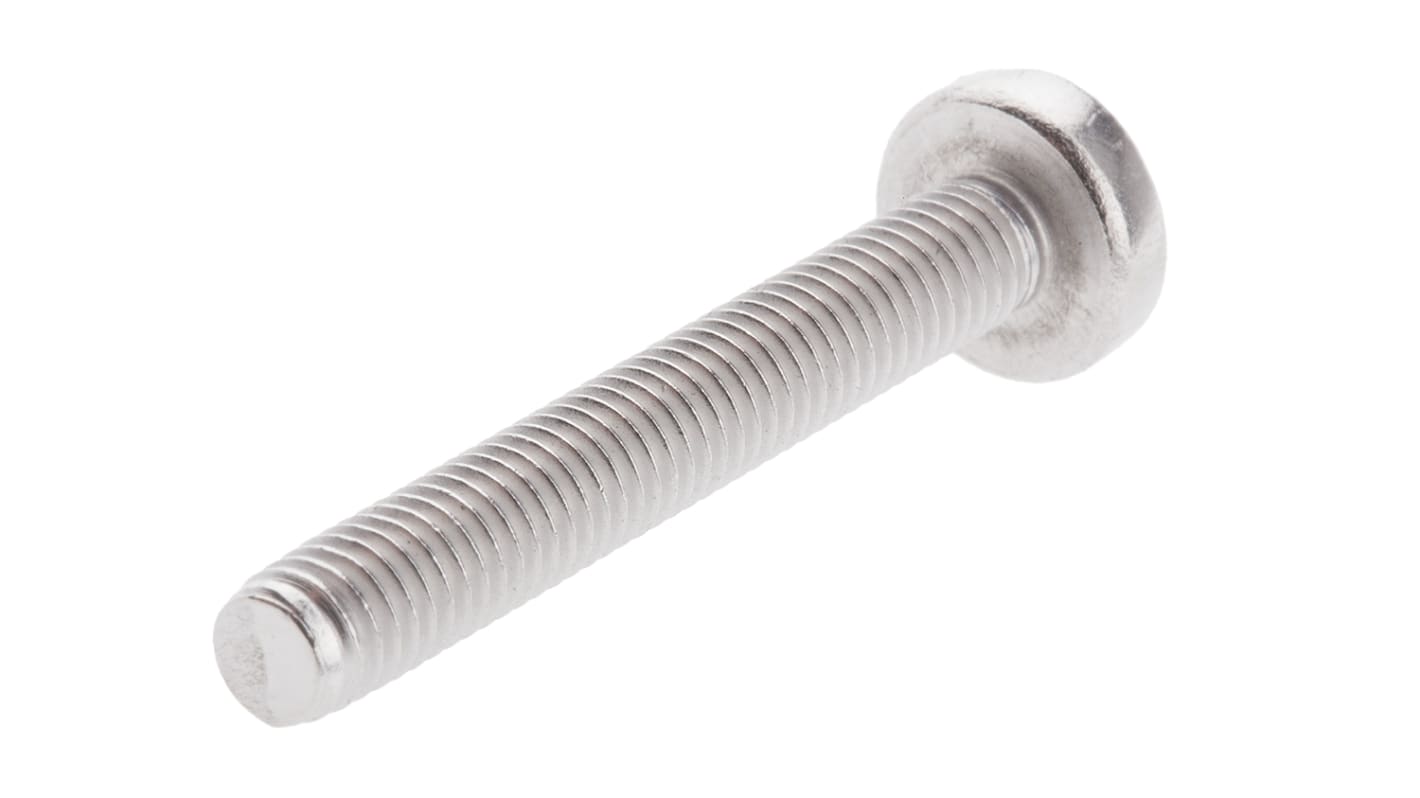 RS PRO Pozidriv Pan A2 304 Stainless Steel Machine Screws DIN 7985Z, M5x35mm | RS