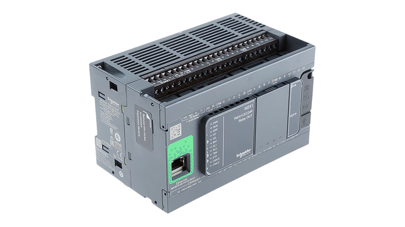 TM241CEC24R | Schneider Electric Modicon M241 PLC CPU - 14 Inputs, 10 ...