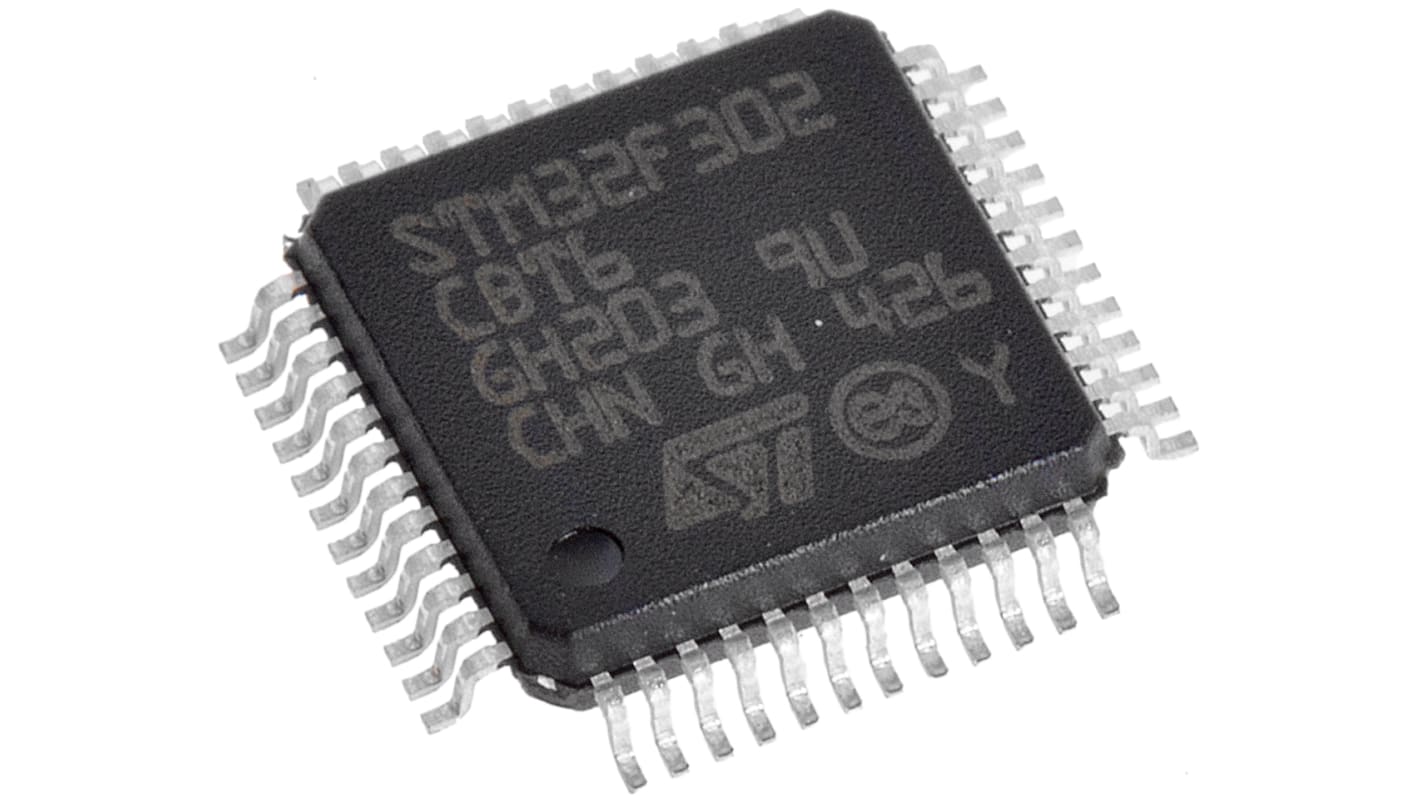 STMicroelectronics STM32F302CBT6, 32bit ARM Cortex M4 Microcontroller, STM32F, 72MHz, 128 kB ...