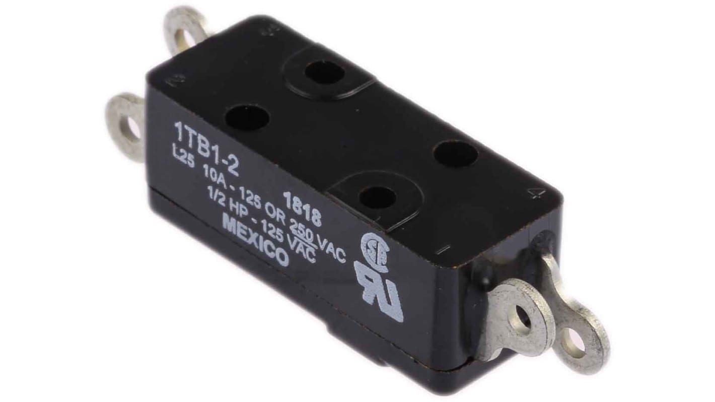 1TB1-2 | Honeywell Pin Plunger Micro Switch, Solder Terminal, 10 A ...