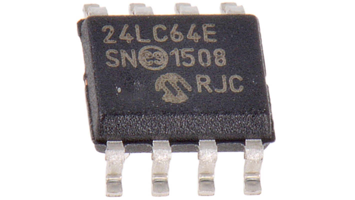 24LC64-E/SN | マイクロチップ, EEPROM 64kB シリアル-I2C AEC-Q100 | RS