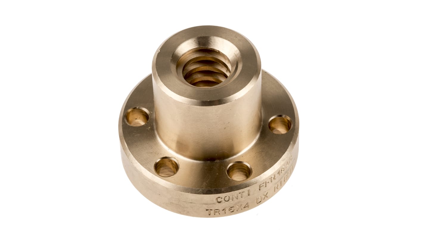 RS PRO Flanged Round Nut For Lead Screw, Dia. 16mm | RS