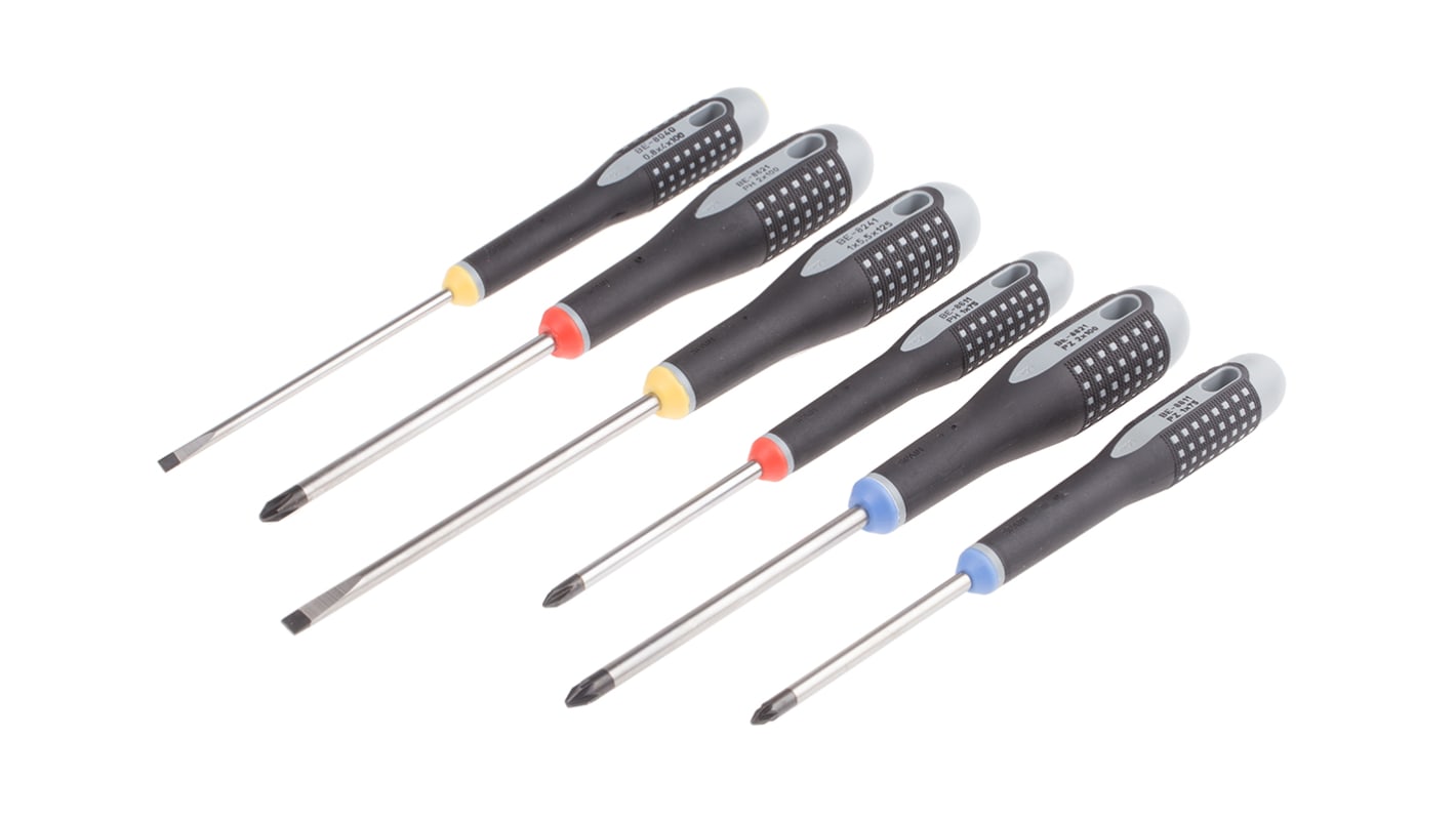 BE-9884 | Bahco VDE Phillips, Pozidriv, Slotted Screwdriver Set 6 Piece | RS