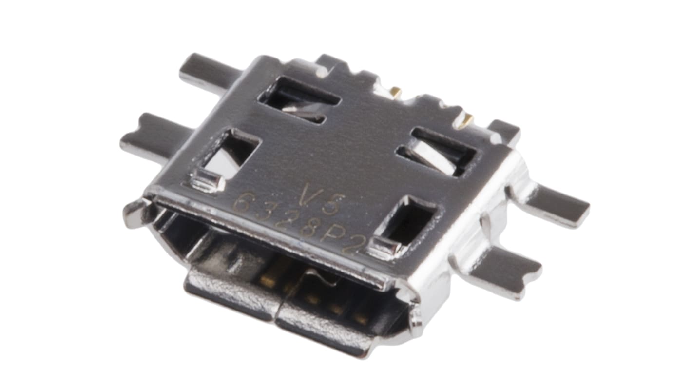 UB-MC5BR3-M404-4S-TB NMP | JST Straight, PCB Mount, Socket Type B USB ...