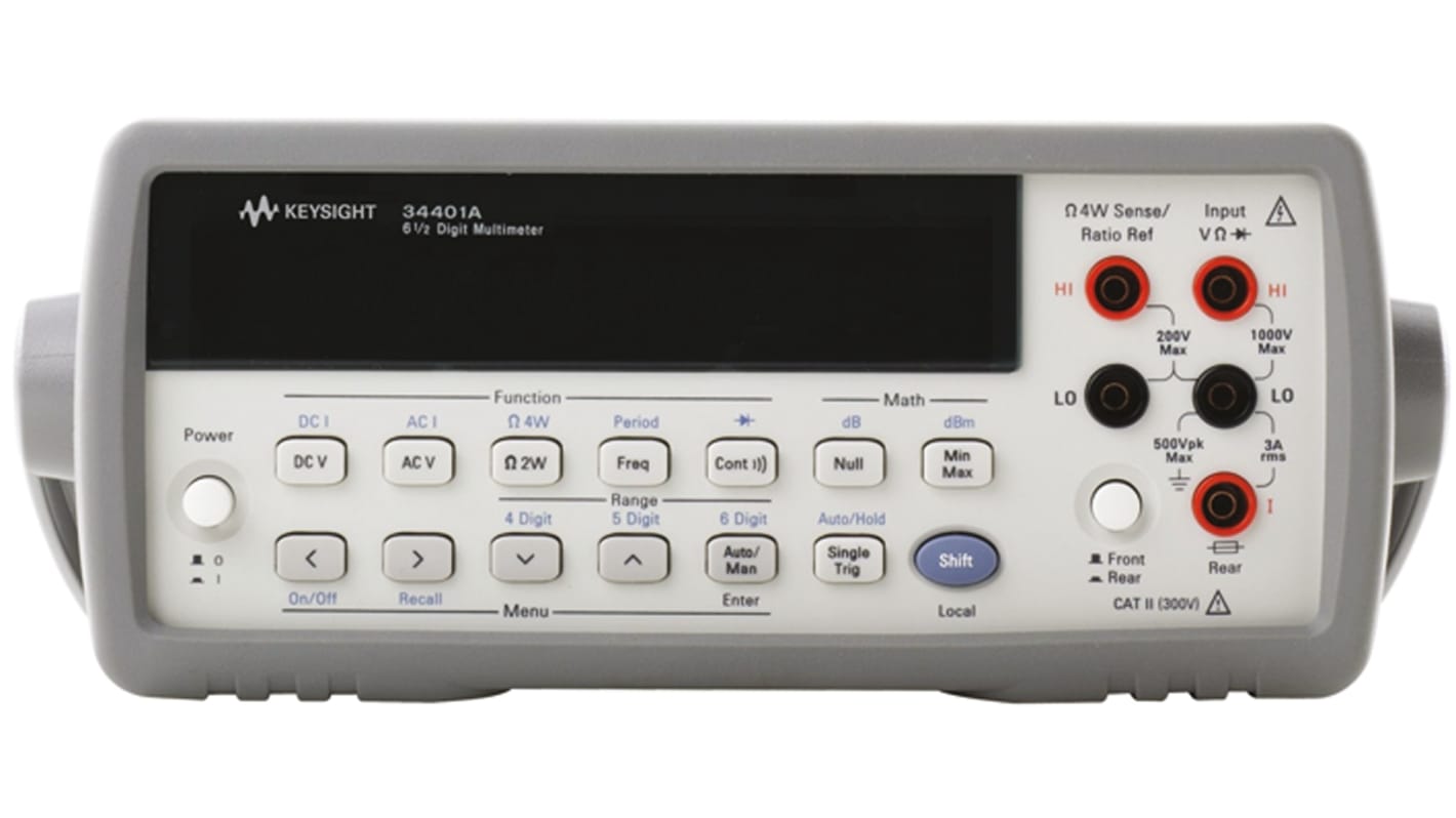 Keysight Technologies 34401A Bench Digital Multimeter, True RMS, 3A ac ...