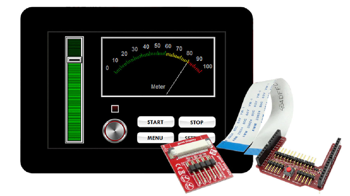 gen4-uLCD-35DCT-CLB-AR | Afficheur 3.5pouces 4D Systems gen4 avec Ecran tactile capacitif pour ...