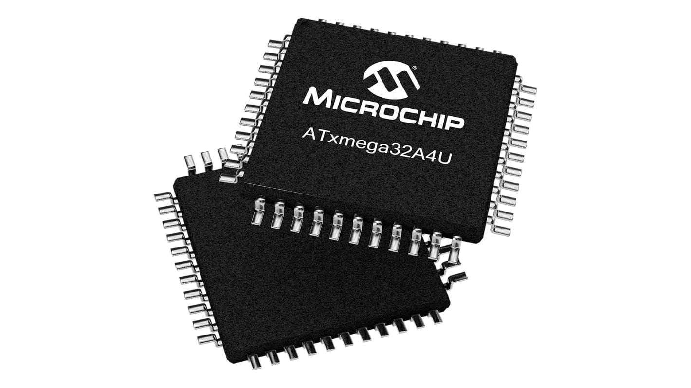 Microchip ATXMEGA32A4U-AU, 8bit AVR Microcontroller, AVR XMEGA, 32MHz, 32 + 4 kB Flash, 44-Pin ...