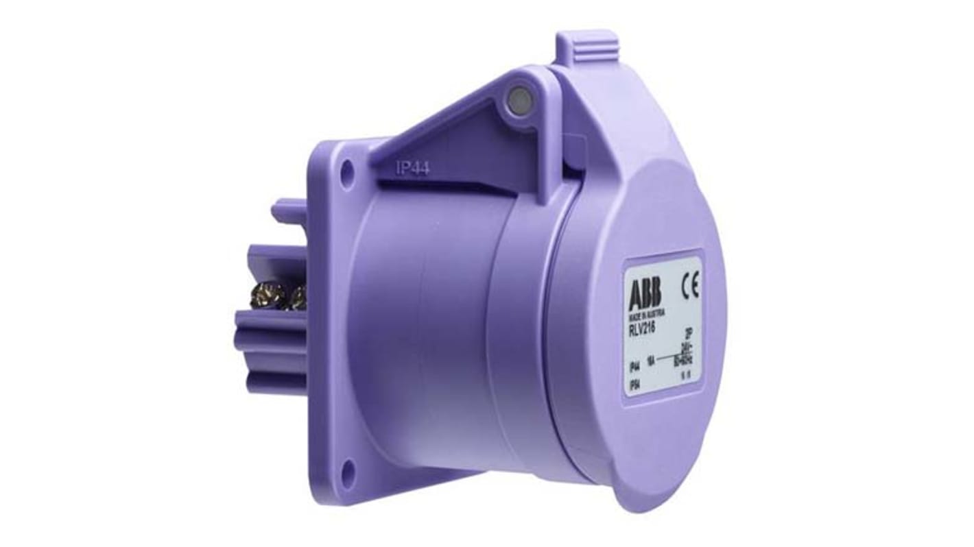 2CMA100985R1000 RSLV216 | ABB, Easy & Safe IP44 Purple Panel Mount 2P ...