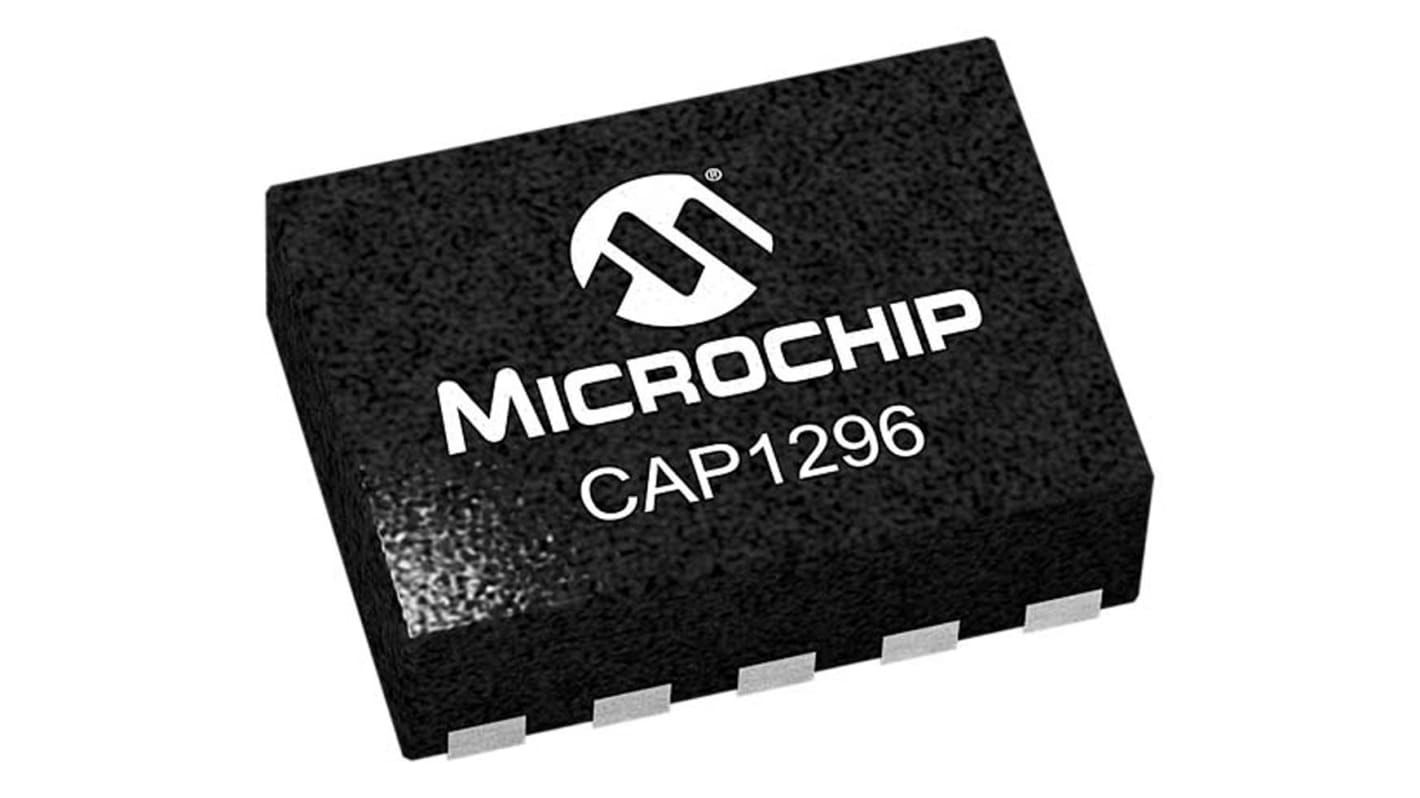 CAP1296-1-AIA-TR Microchip, CAP1269 Capacitive 3 V to 5.5 V 10-Pin DFN | RS