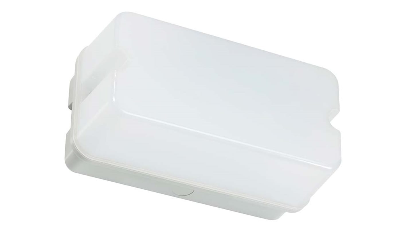 RS PRO Rectangular LED Bulkhead Light, 8 W, 100 → 277 V ac, Lamp ...
