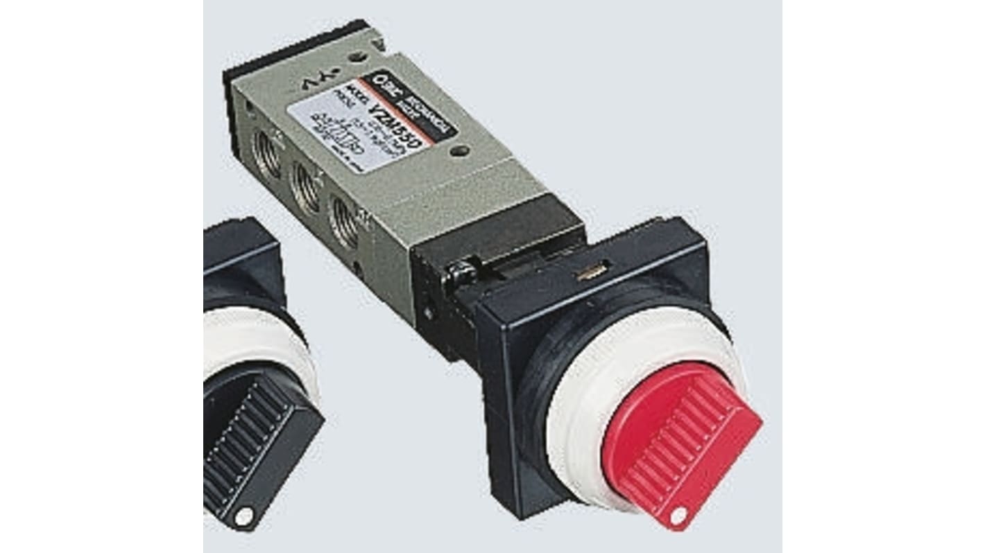 EVZM550-F01-34R | SMC Twist Selector 5/2 Pneumatic Manual Control Valve VZM500 Series, G 1/8, 1 ...