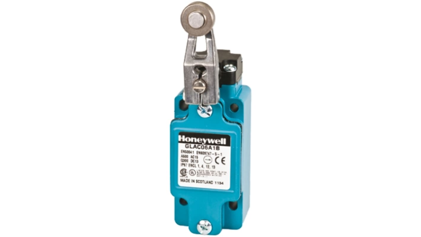 GLAC06A1B | Honeywell GLA Series Roller Lever Limit Switch, 2NC, IP67, DPST, Die Cast Zinc ...