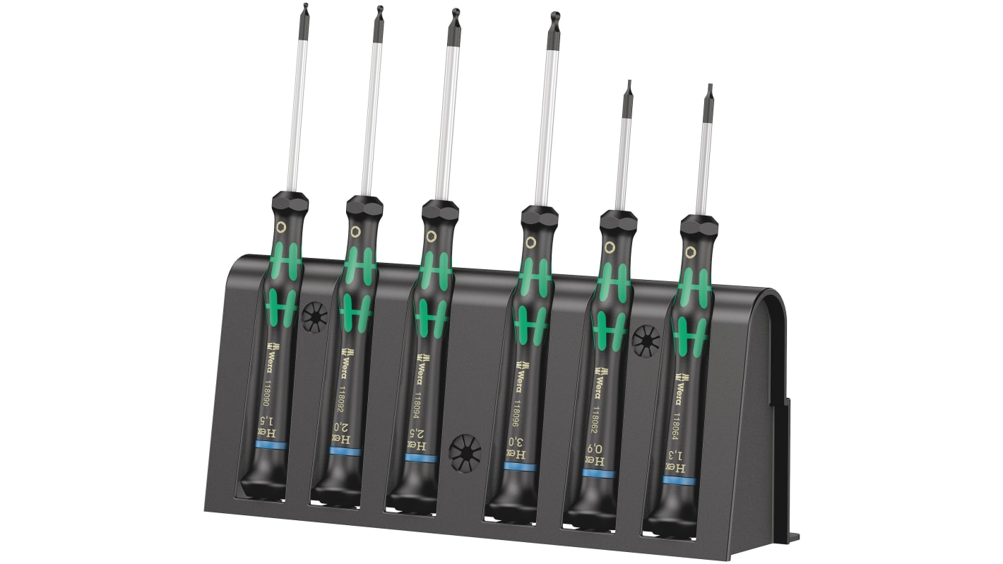 118156 | Wera Precision Hex Screwdriver Set 6 Piece | RS