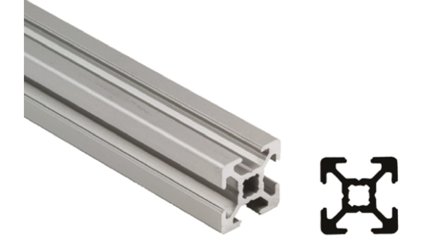 3842990720/1000 | Bosch Rexroth Aluminium Stiverprofil, Sølv, L: 1000mm ...