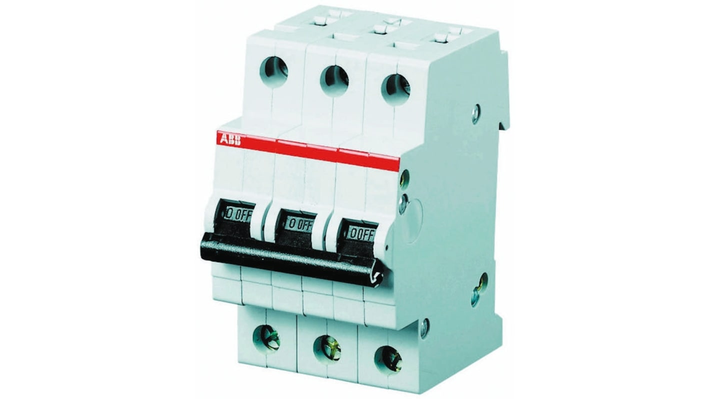 2CDS253001R0254 S203-C25 | Interruptor automático 3P, 25A, Curva Tipo C, Poder de corte 6 kA ...