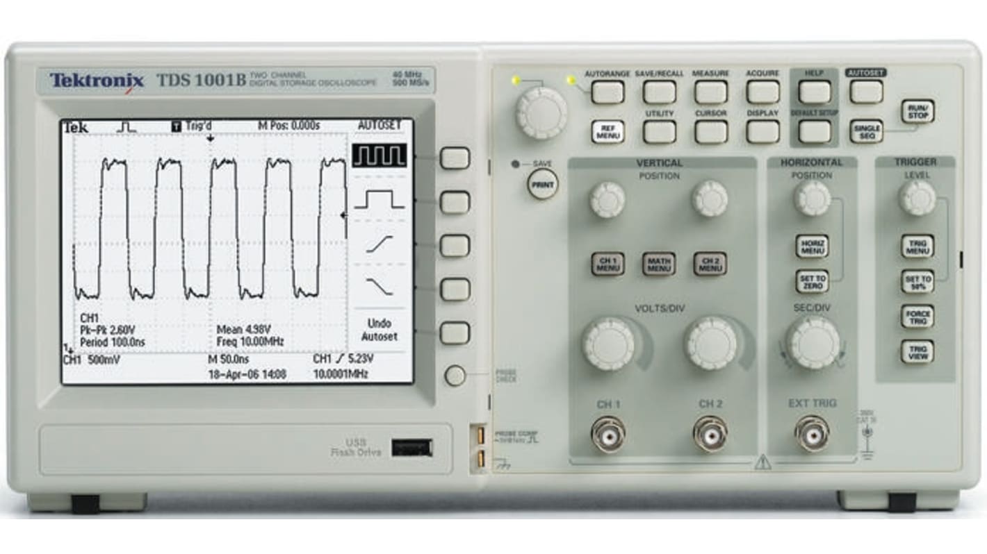 Tektronix TDS1002B Digital Storage Digital Oscilloscope, 60MHz, 2 ...