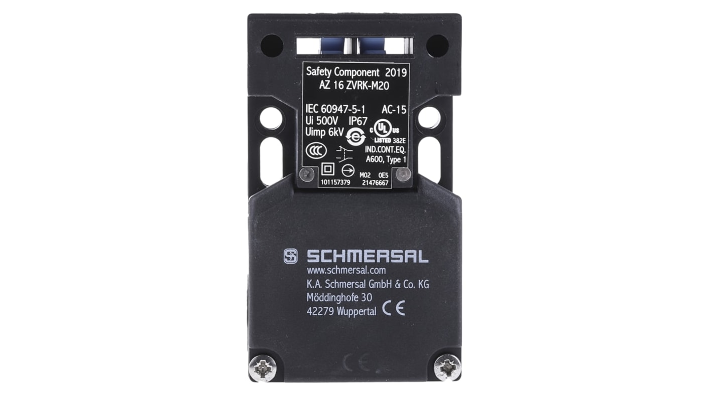 AZ16ZVRK-M20 | Schmersal AZ16 Safety Interlock Switch, 1NC/1NO, Keyed ...