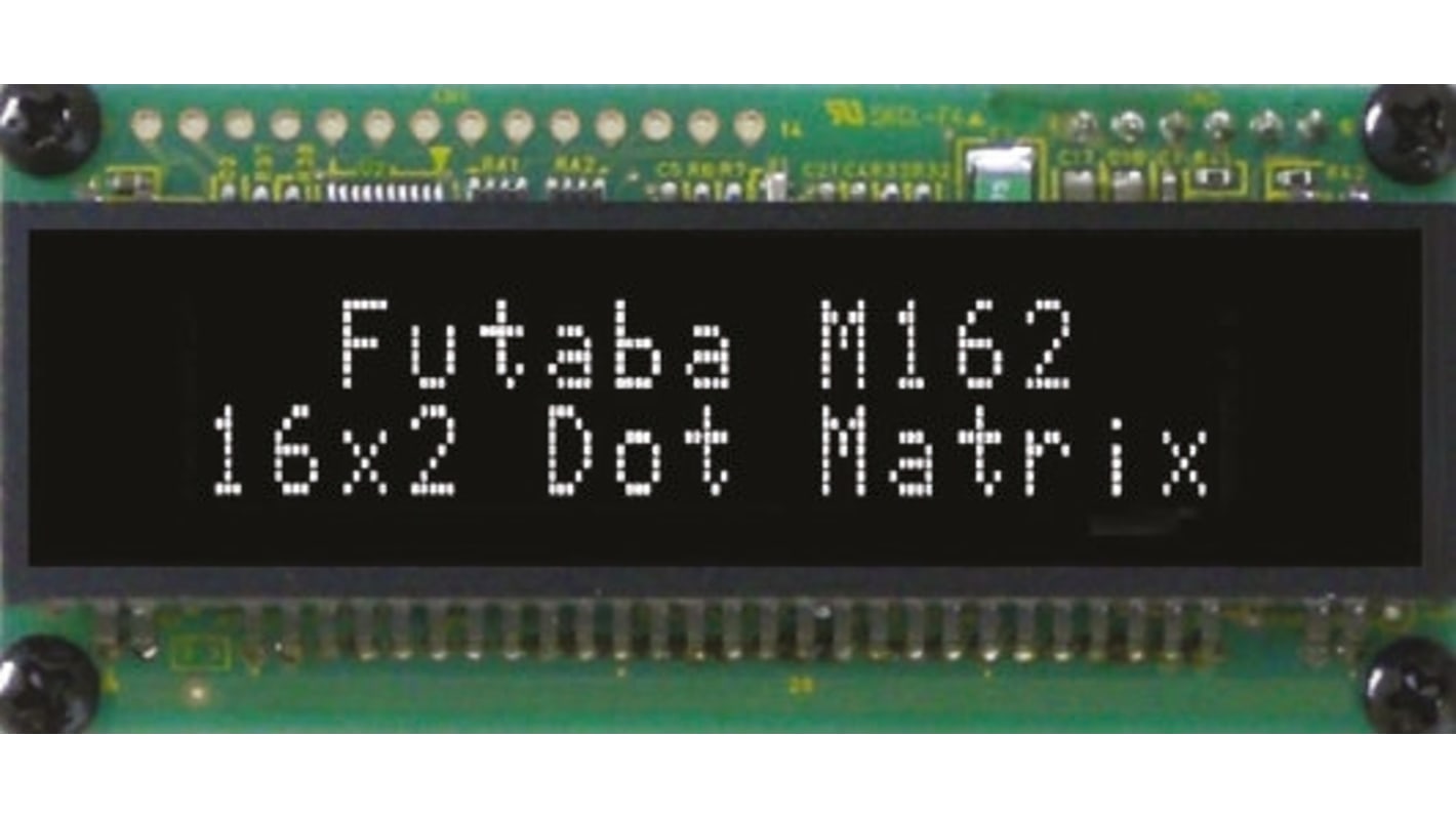 Futaba M162SD07FA VFD Display 8 x 5 2 Rows x 16 Char. ASCII/Katakana ...