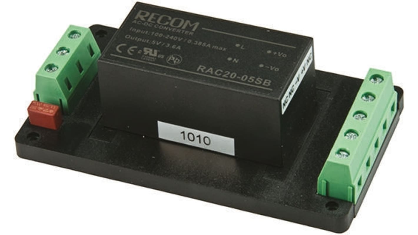 RAC20-12SB-ST | Recom Switching Power Supply, 12V dc, 1.66A, 20W, 1 Output | RS