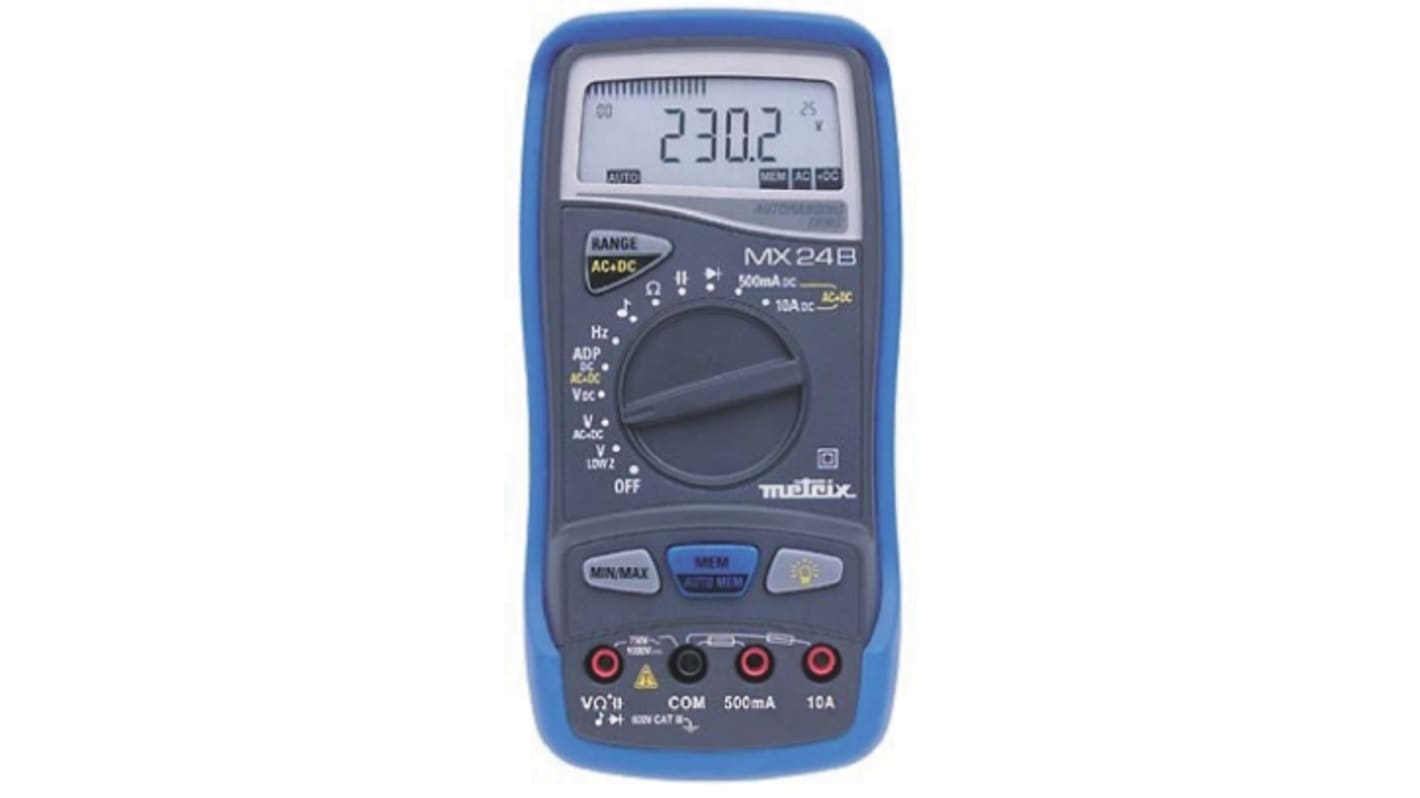 MX0024B-CZ | Metrix MX 24B Handheld Digital Multimeter, True RMS, 20A ...