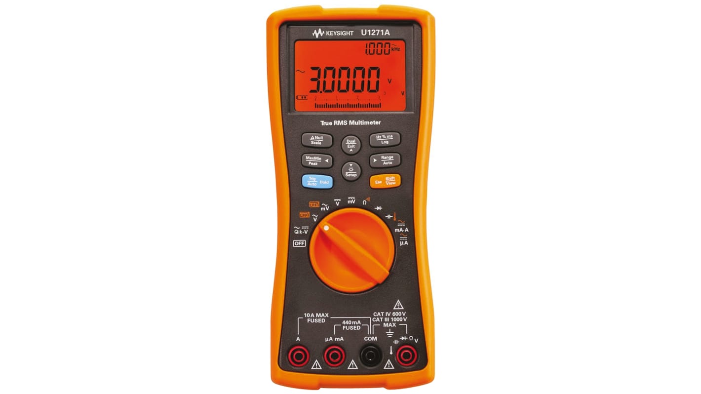 Keysight Technologies U1271A Handheld Digital Multimeter, True RMS, 10A ...