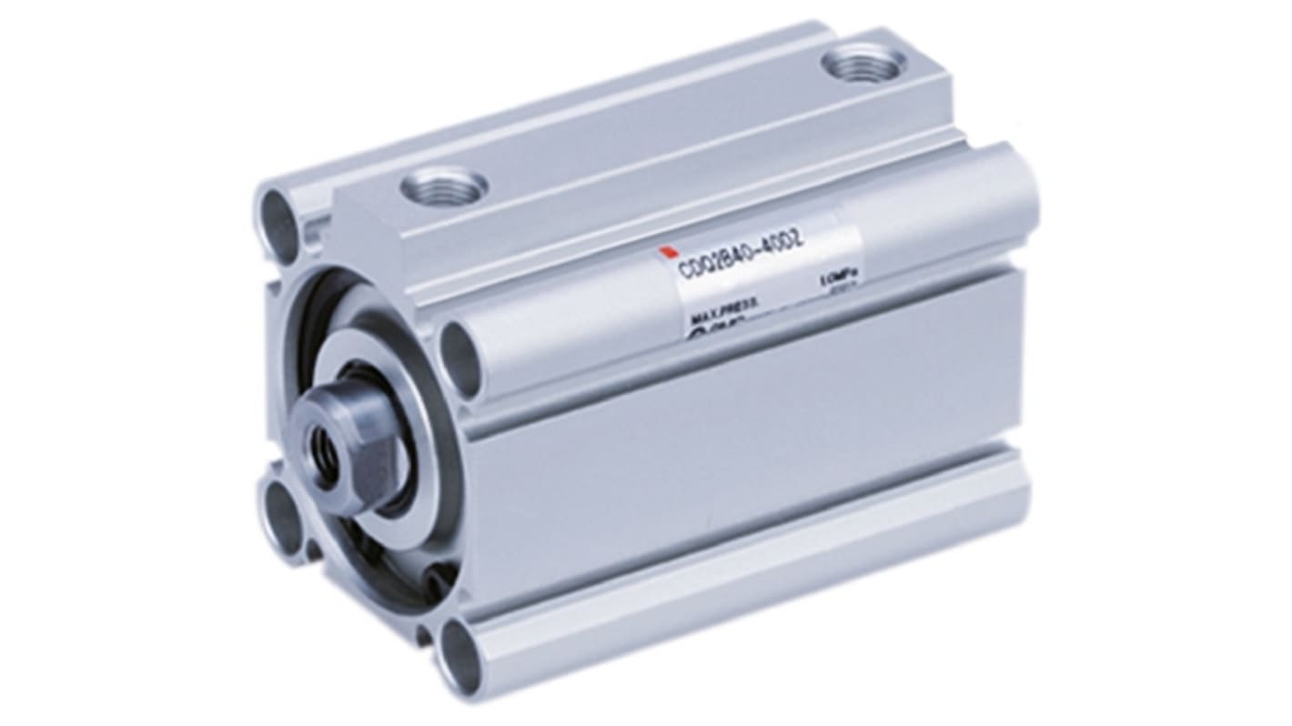 CDQ2B32TF-15DZ | SMC Pneumatic Compact Cylinder - 32mm Bore, 15mm Stroke, CQ2 Series, Double ...