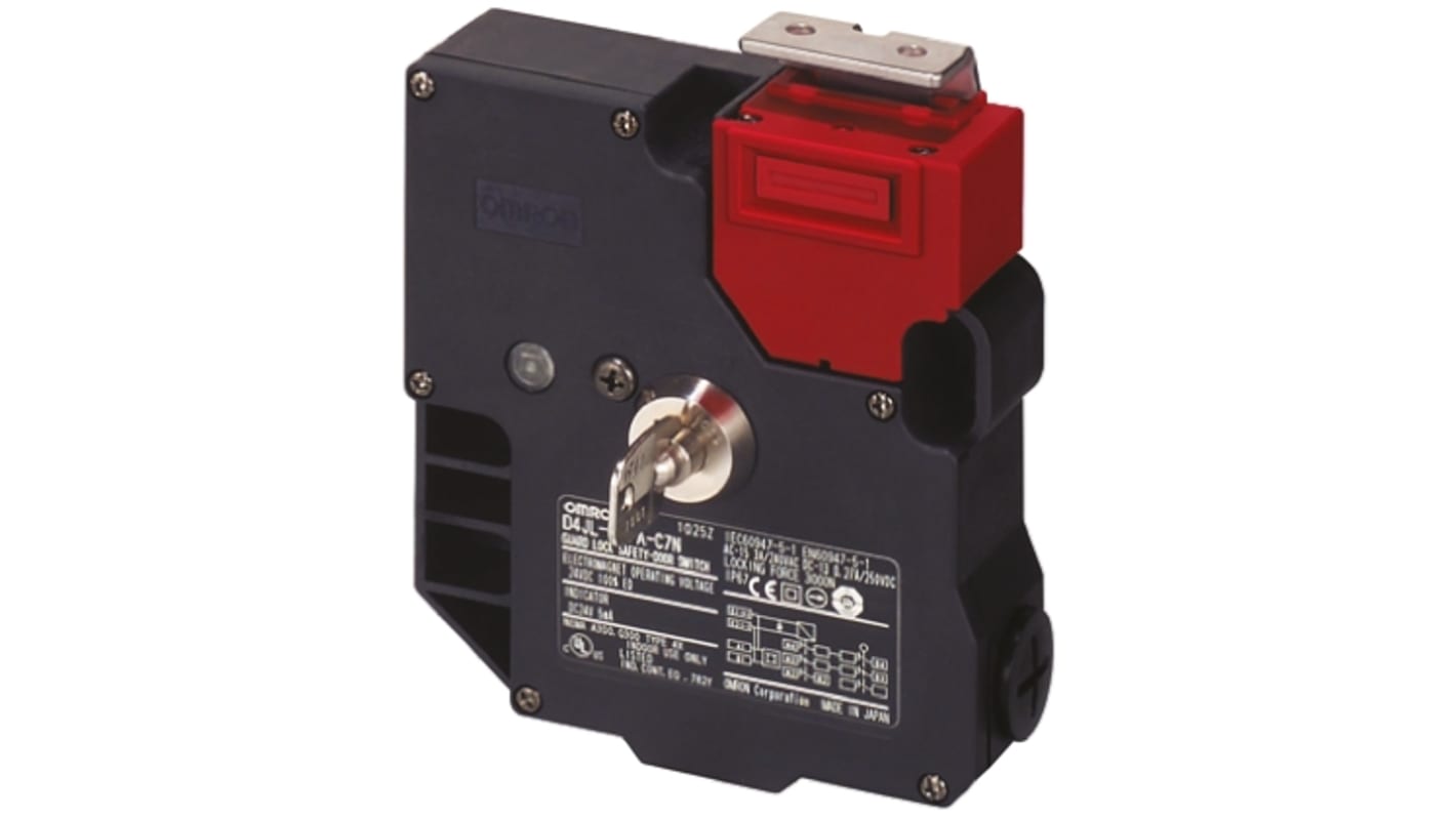 D4JL-4NFA-C6 | Omron D4JL Series Solenoid Interlock Switch, Power to Unlock, 24V dc | RS