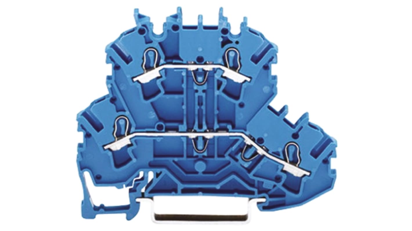 2002-2204 | Wago Blue 2002 Double Level Terminal Block, Double level, 0 ...