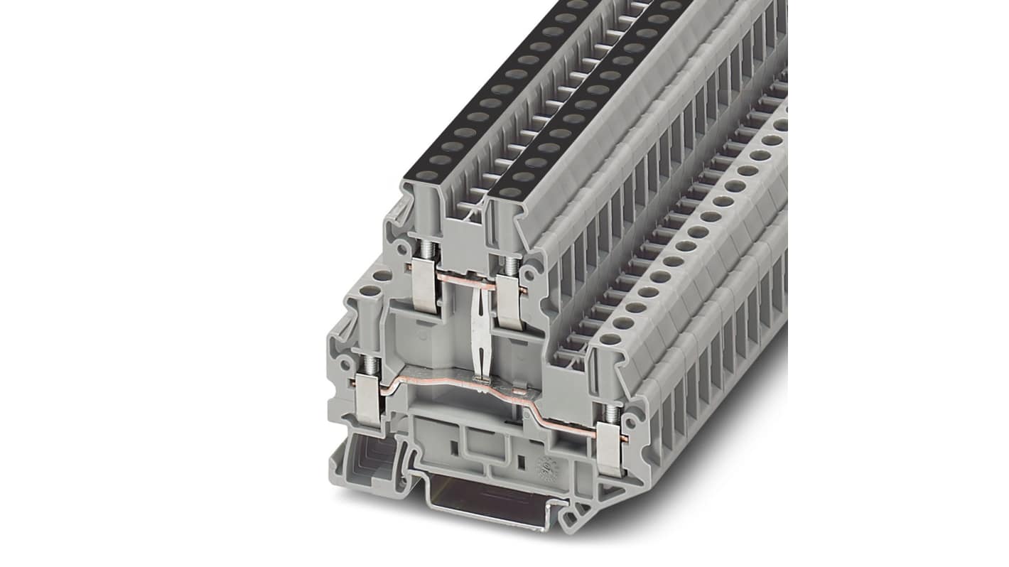 3044652 | Phoenix Contact Grey UTTB 2.5-PV Double Level Terminal Block ...