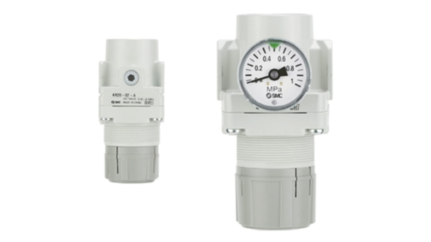 AR20-02H-A | SMC Rc 1/4 Pneumatic Regulator - 0.05MPa to 0.85MPa, 1/4 in, 1MPa max. input | RS