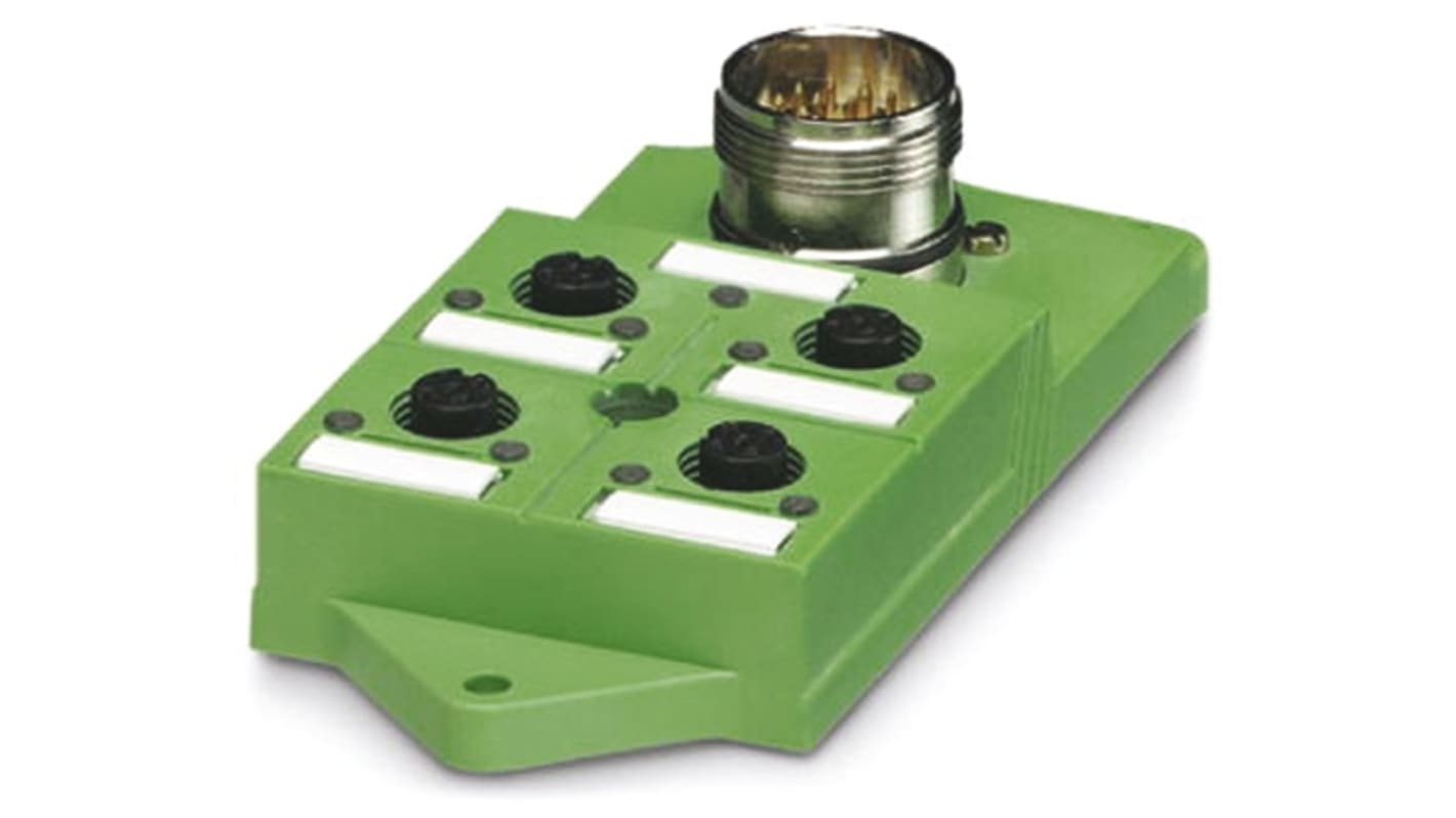 1692404 | Phoenix Contact SACB-4/ 4-L-M23 Series M12 Sensor Box, 4 Port ...