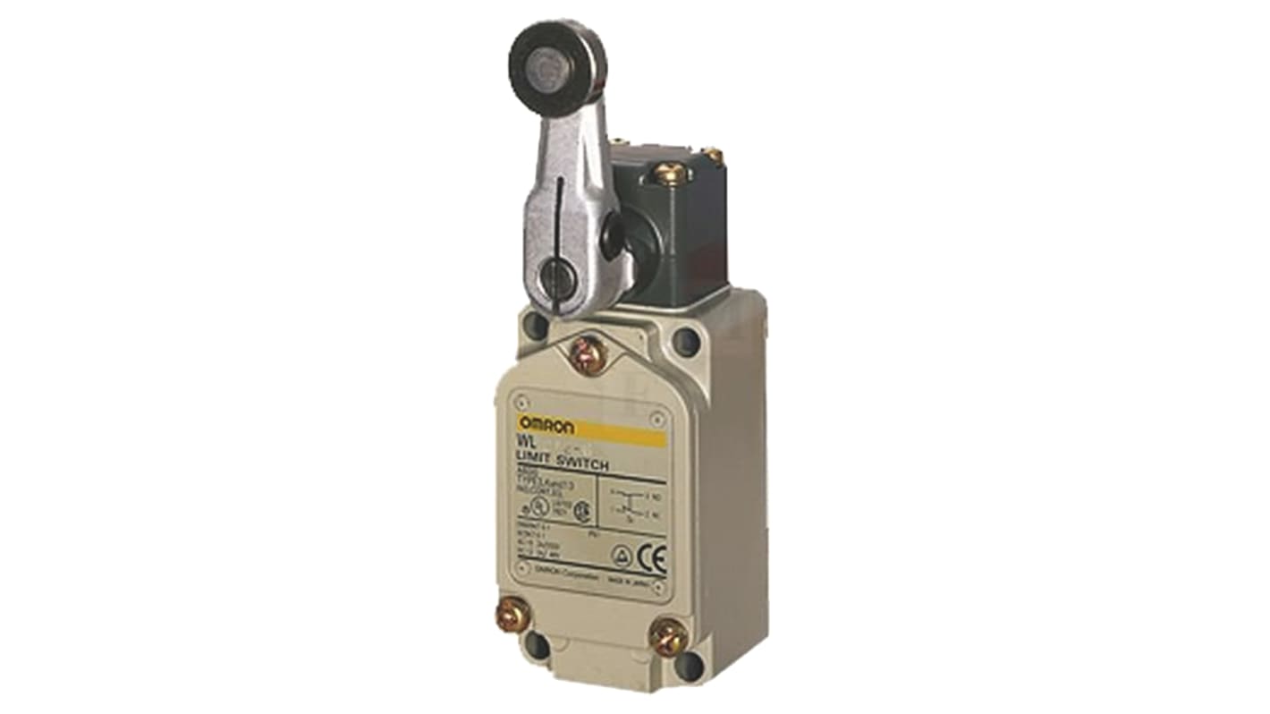 WL-CA2-7GN | Omron WL Series Roller Lever Limit Switch, 1NO/1NC, IP67, DPDT, Metal Housing, 250V ...