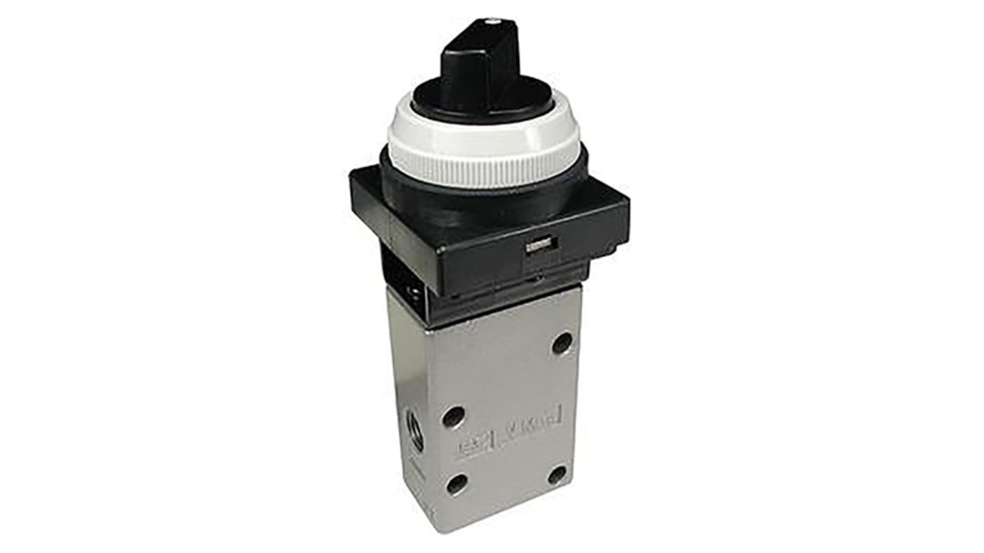 VM430-N01-34B | SMC Twist Selector 3/2 Pneumatic Manual Control Valve VM400 Series, NPT 1/8, 1 ...