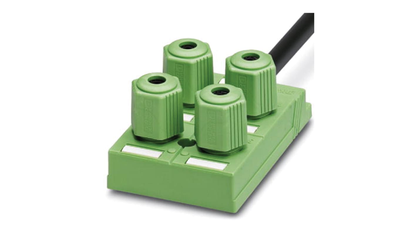 1683662 | Phoenix Contact SACB Series Sensor Box, QUICKON, 4 way, 4 ...