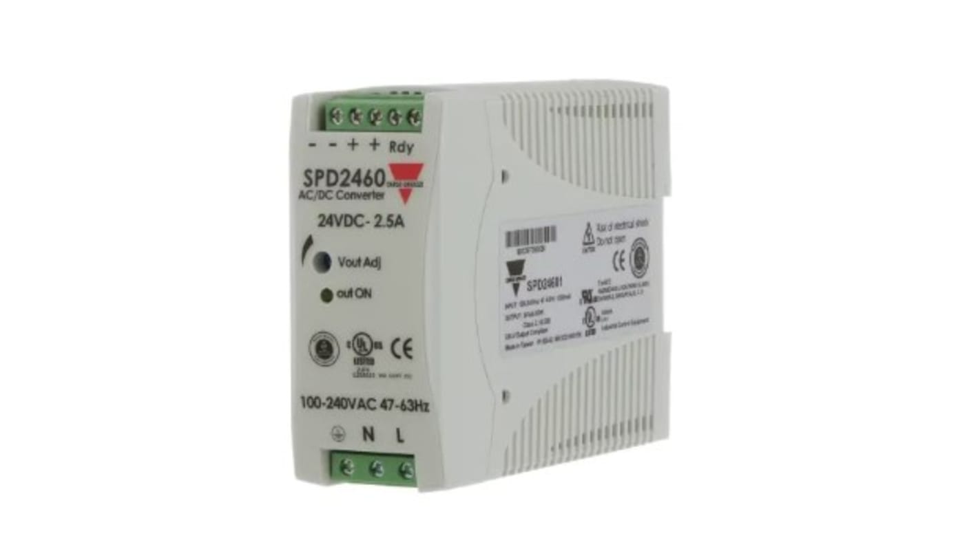 SPD24601 | Alimentation pour rail DIN Carlo Gavazzi, série SPD, 24V c.c ...