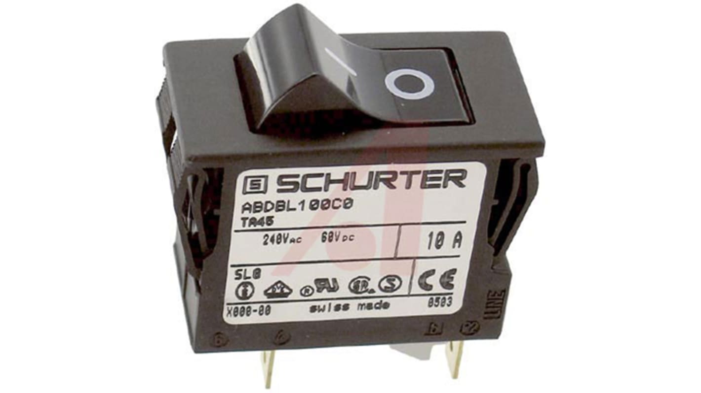 4430.2078 | Schurter Panel Mount TA45 2 Pole Thermal Circuit Breaker ...