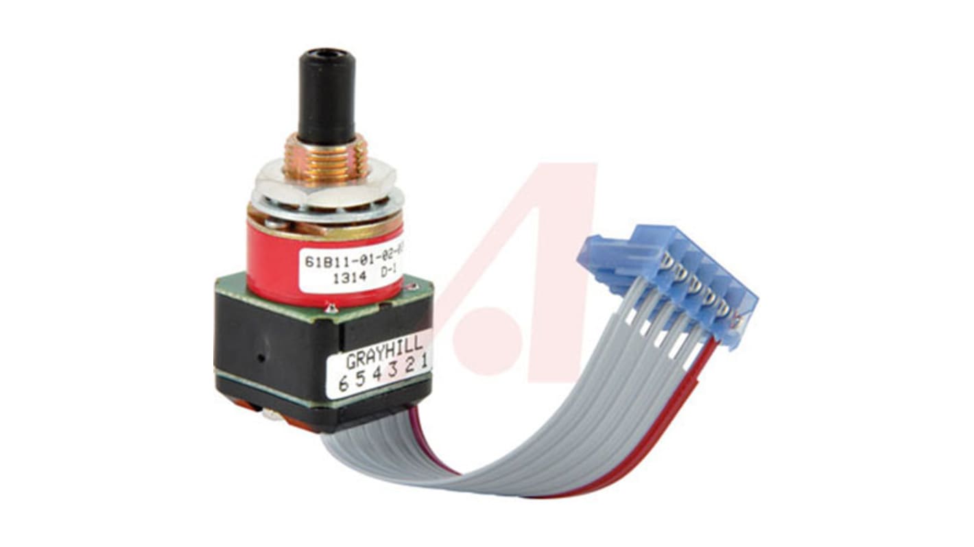 61B22-01-02-060 | Grayhill 5V dc Optical Encoder with a 6.35 mm Flat ...