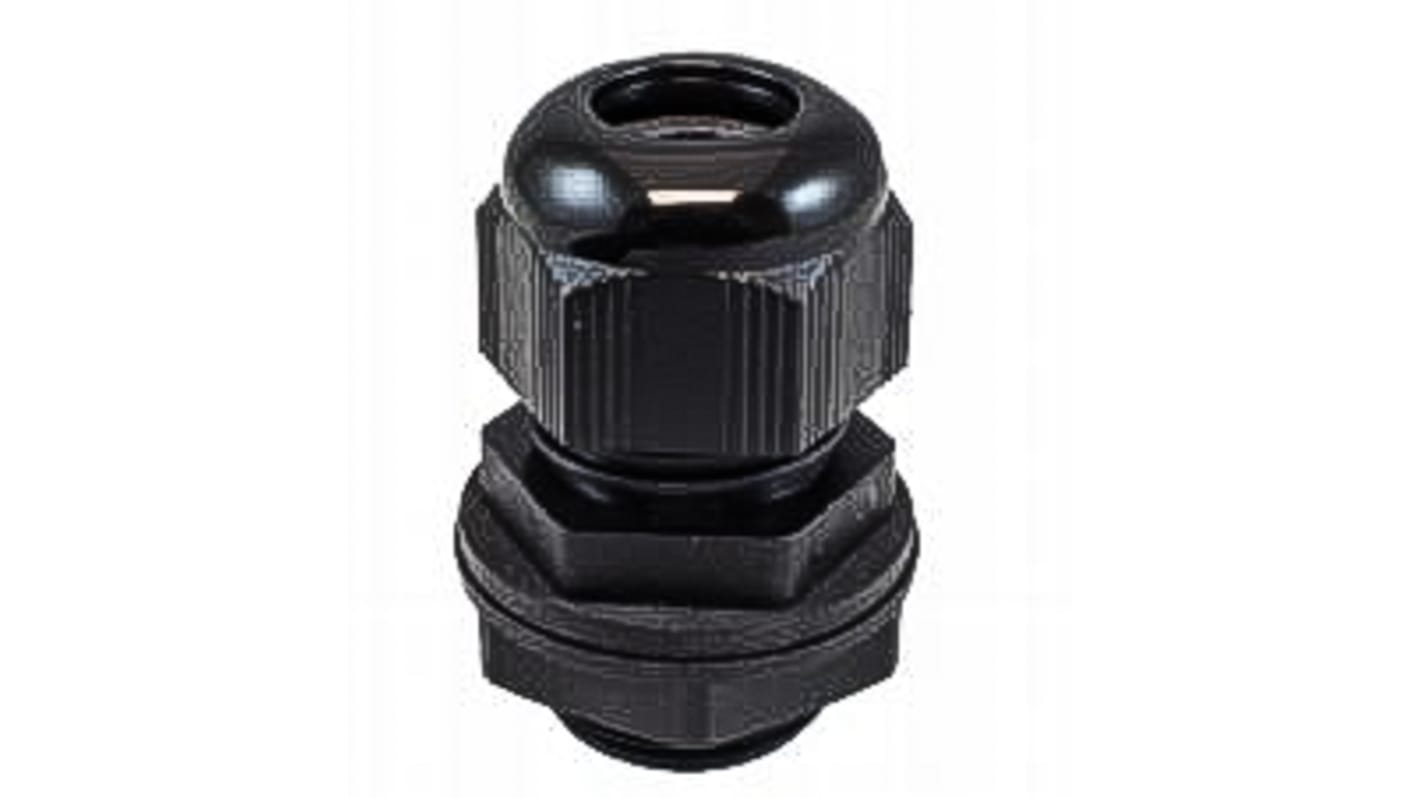 PPC7 BK080 | Alpha Wire FIT Series Black PA 6 Cable Gland, PG 7 Thread, 3mm Min, 6.5mm Max, IP66 ...