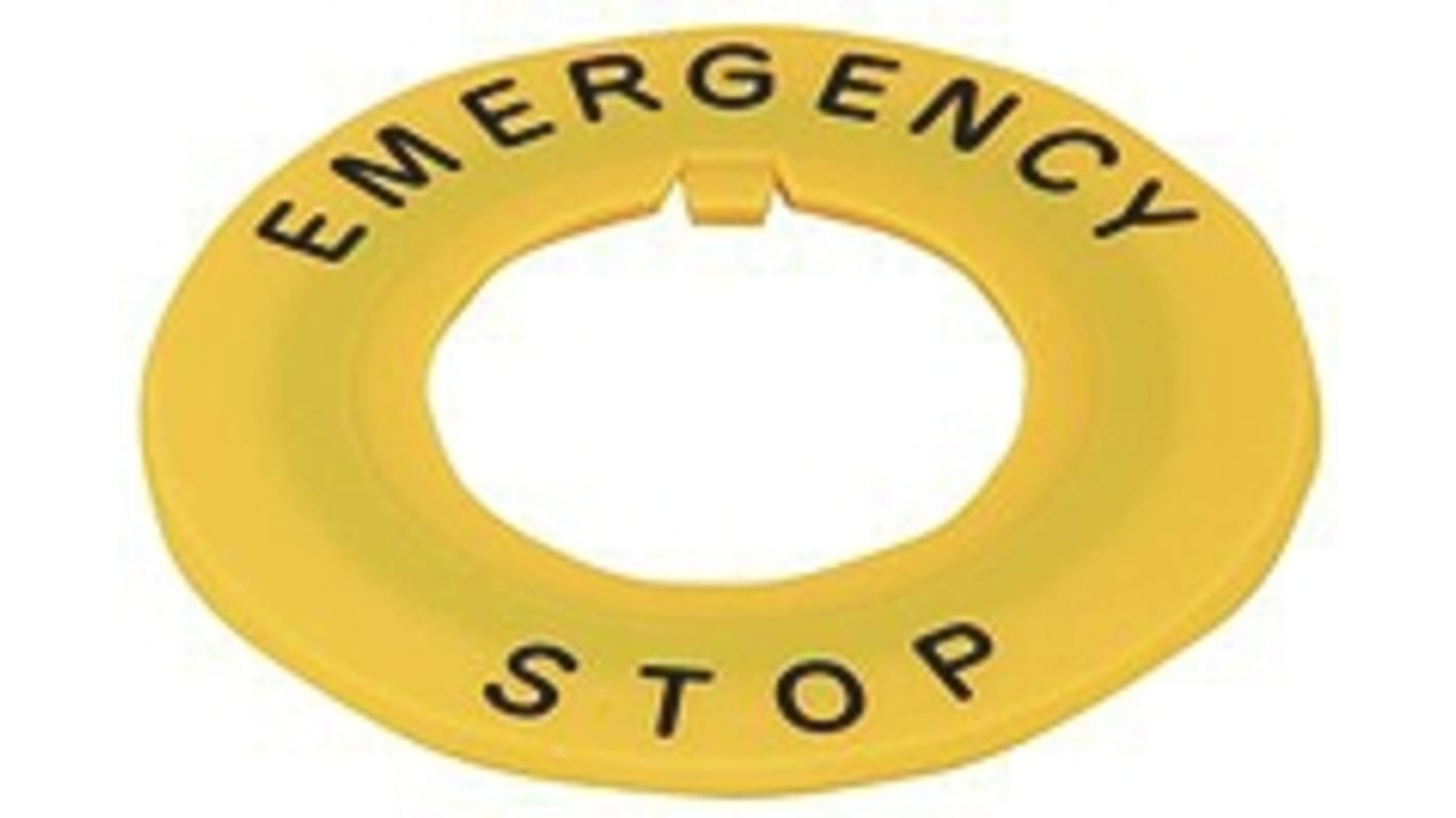 HNAV-27 | Idec Emergency Stop Switch Nameplate for Use with XN Series E ...