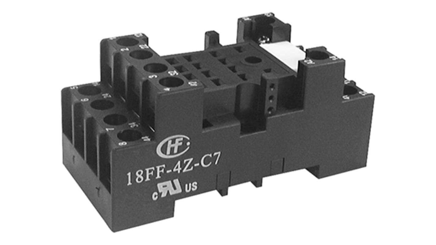 18FF-4Z-C7 + TAG | Hongfa Europe GMBH Relay Socket for use with HF18FF ...