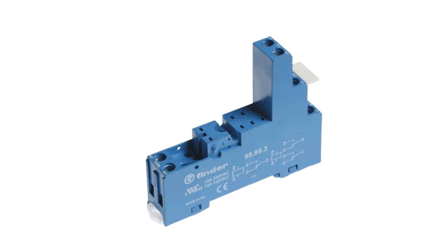 95.95.3SPA | Finder 95 Relay Socket for use with 40/41/43 Series Relays ...