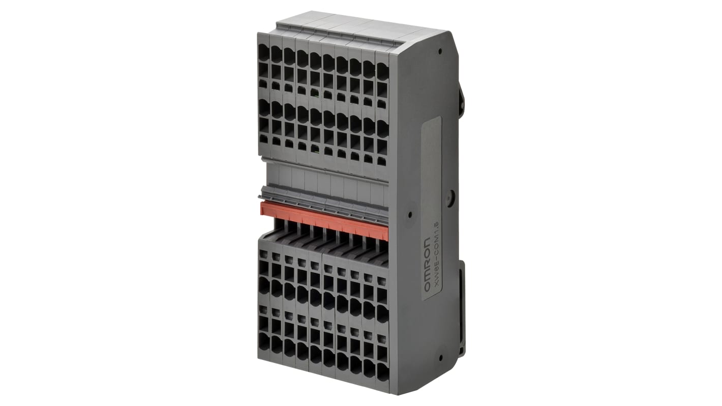 XW6T-COM2.5X8RD | Omron Red XW6T DIN Rail Terminal Block, 0.14 → 2.5mm² ...