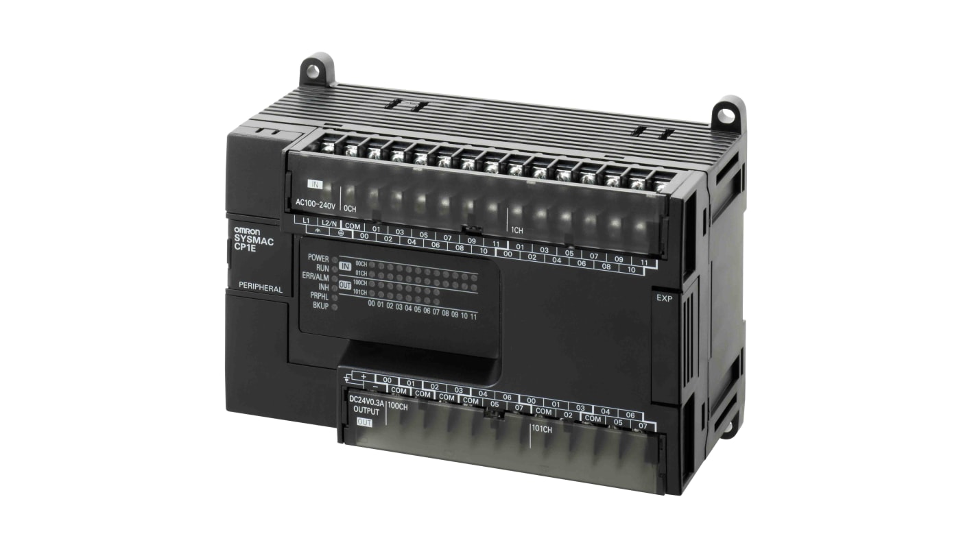 CP1E-E40SDR-A | Omron CP1E PLC CPU, 16 Outputs, For Use With CP1E ...