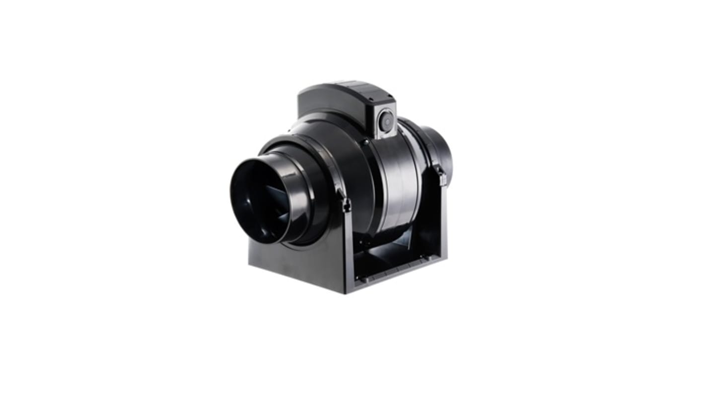 RS PRO Round In Line Extractor Fan, 245m³/h, 20dB, Double Insulated ...