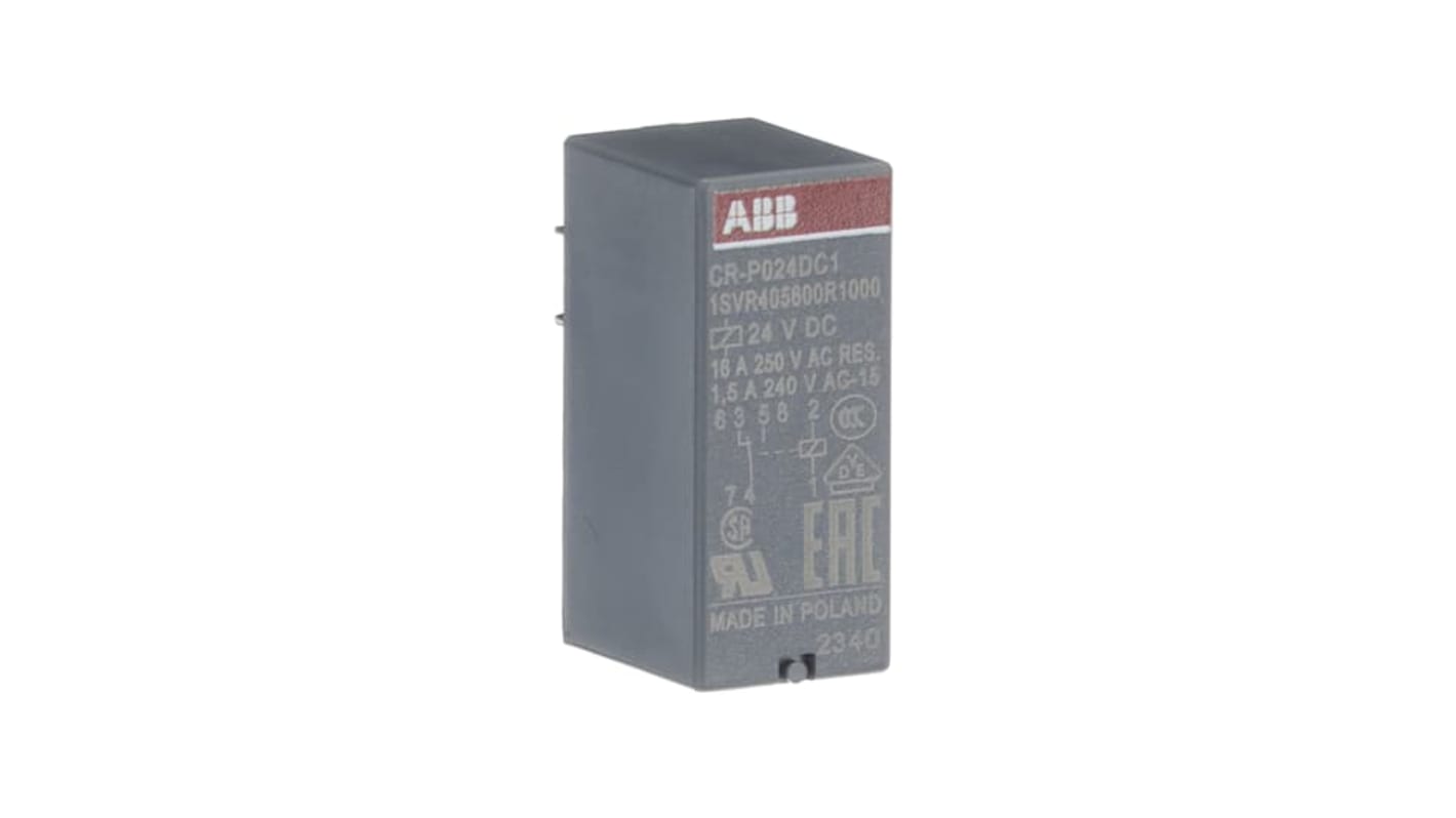 1SVR405600R1000 CR-P024DC1 | Relais d'interface 24V c.c., 1 RT, montage ...