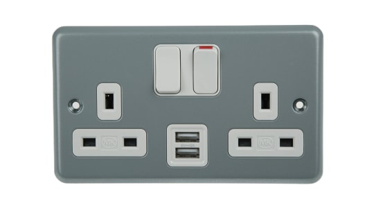 LEGRAND Double Pole Socket Outlet Synergy, Gang Switched,, 44% OFF