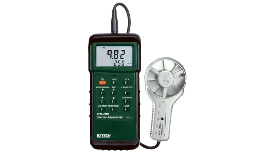 Extech 407113-NIST Vane Anemometer, 35m/s Max, Measures Air Velocity ...