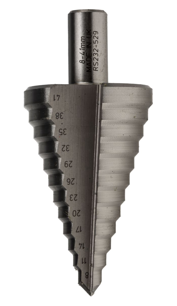 RS PRO | RS PRO HSS Step Drill Bit 8mm x 41mm | 232-529 | RS Components RS PRO | RS PRO HSS Step Drill Bit 8mm x 41mm | 232-529 | RS Components