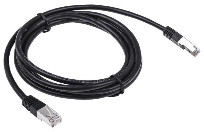 RS PRO | VALUE S/FTP Cable Cat.6,black,2.0m | 411-245 | RS